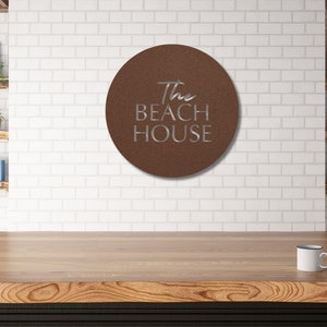 The Beach House Metal Sign, Large Outdoor Sign, Beach House Decor ...