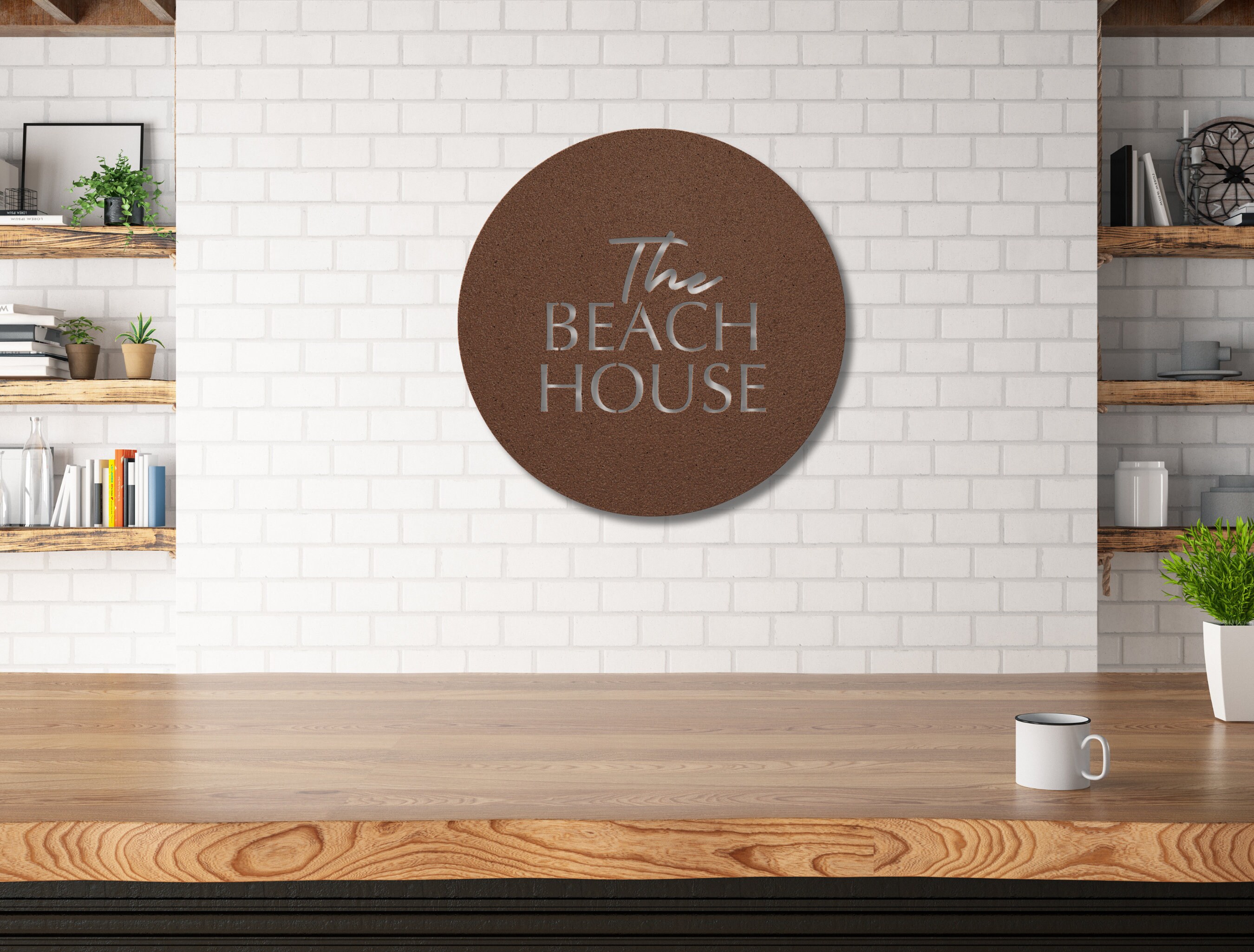The Beach House Metal Sign, Large Outdoor Sign, Beach House Decor ...