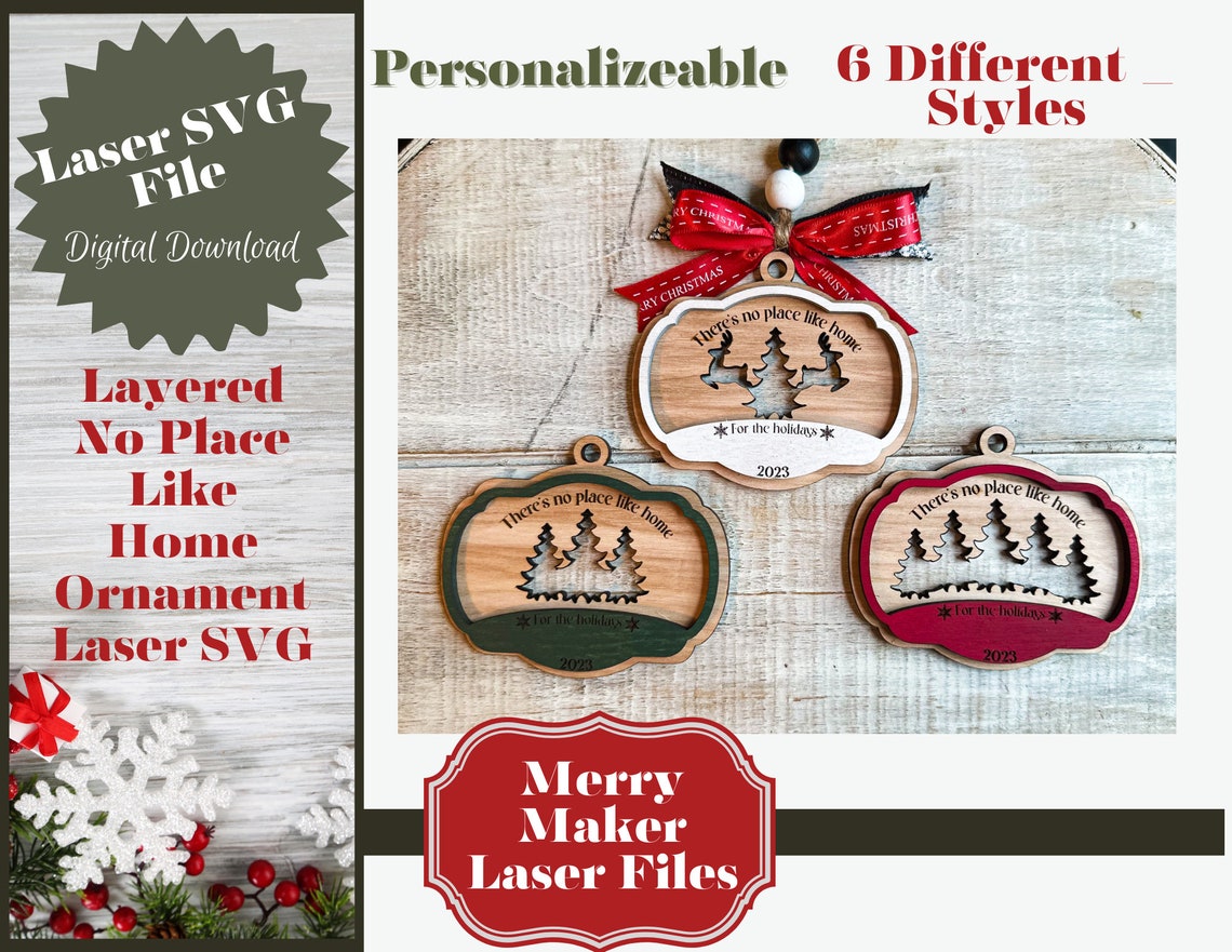 No Place Like Home Zip Code SVG Laser File With 6 Different Versions - Etsy