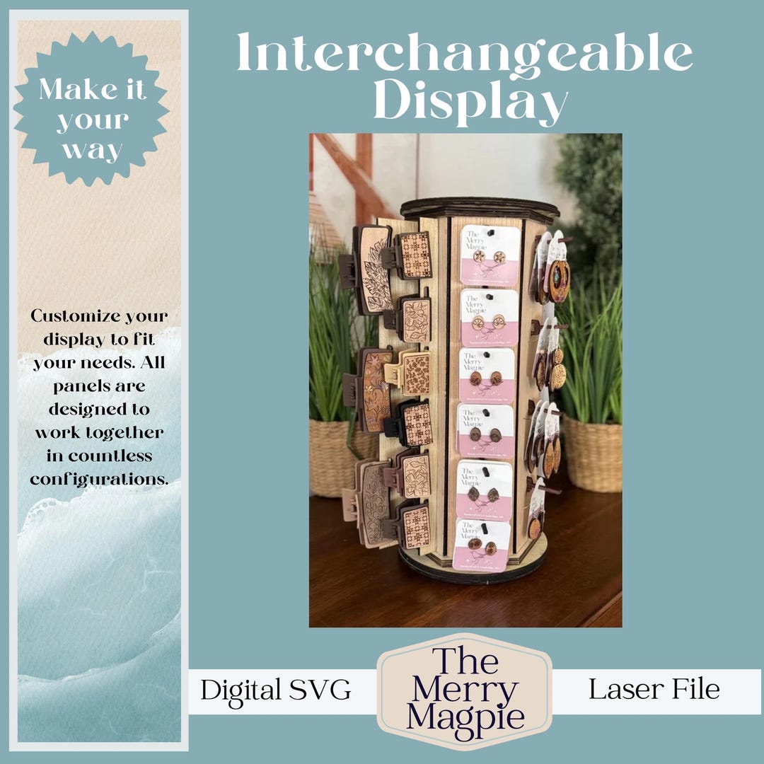 Interchangeable Display SVG Digital Laser File - Etsy