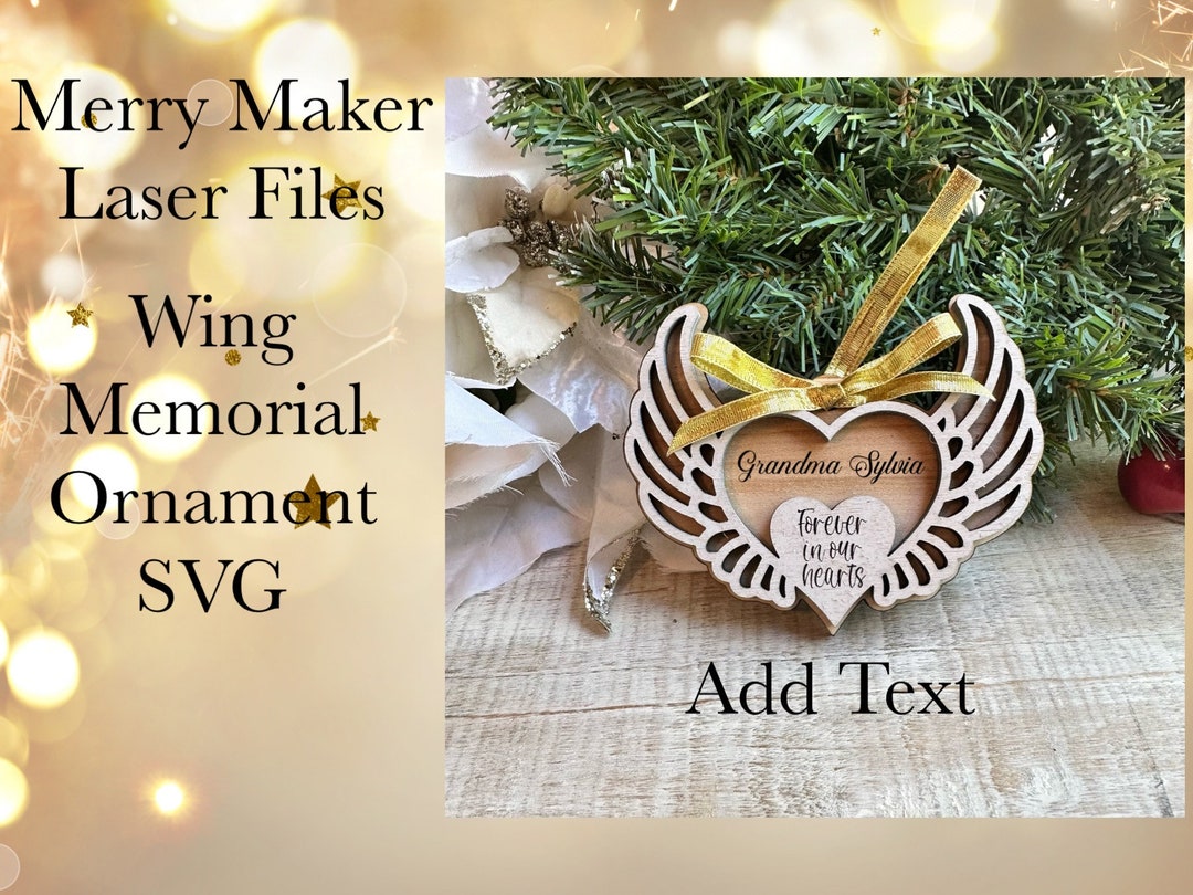 Wing Memorial SVG Laser File - Etsy