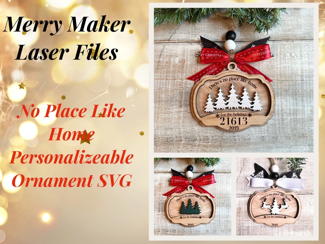 No Place Like Home Zip Code SVG Laser File With 6 Different Versions - Etsy