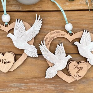 Dove Memorial Christmas Ornaments SVG Glowforge Laser SVG File One and ...