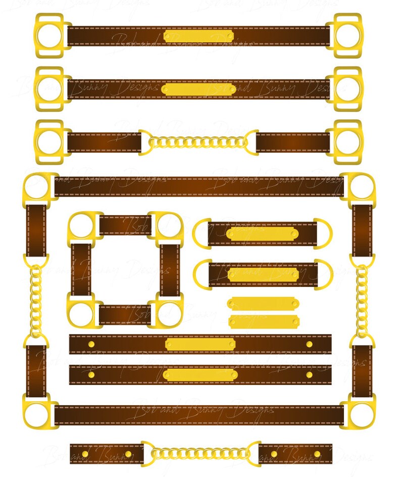 Equestrian Leather and Halter Hardware Digital Clipart SVG and PNG ...