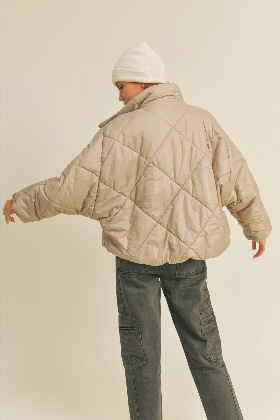 Isla Puffer Jacket Oversized Quilted Nylon Puffer - Etsy