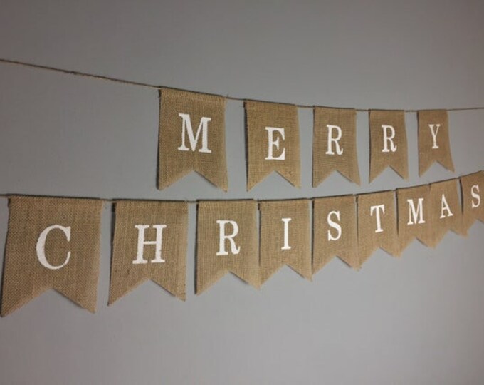 Merry Christmas Bunting Red Velvet With Gold Foiled, Navy With Gold ...