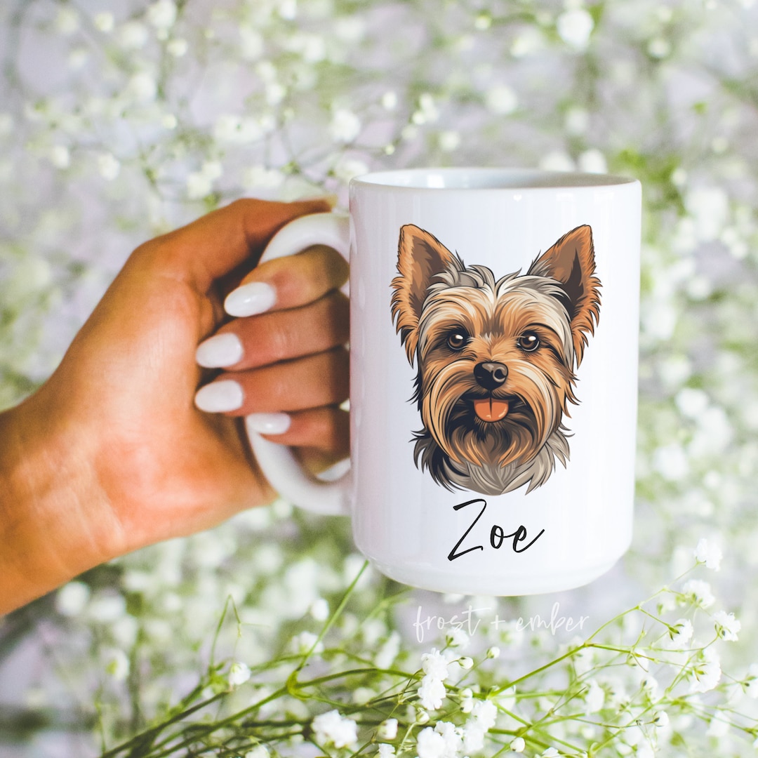 Yorkie Mug Yorkshire Terrier Gifts Dog Mom Dog Dad Personalized Dog Mug ...