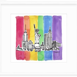 PRIDE Rainbow & Statue of Liberty NYC - Etsy