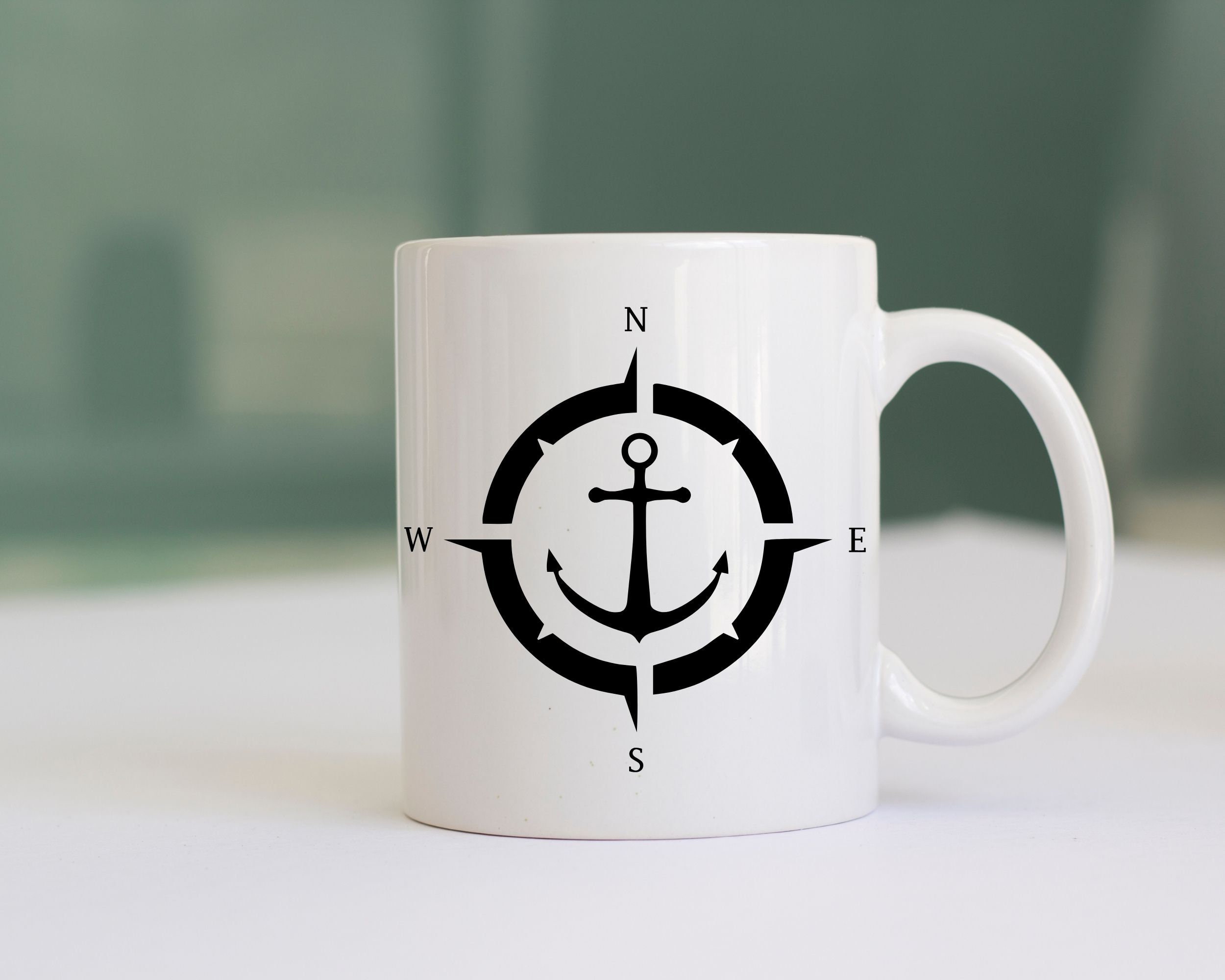 Compass Svg Anchor Svg Engraved Compass Marine Svg Floral - Etsy