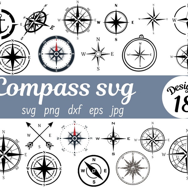 Compass Rose Transfer - Etsy