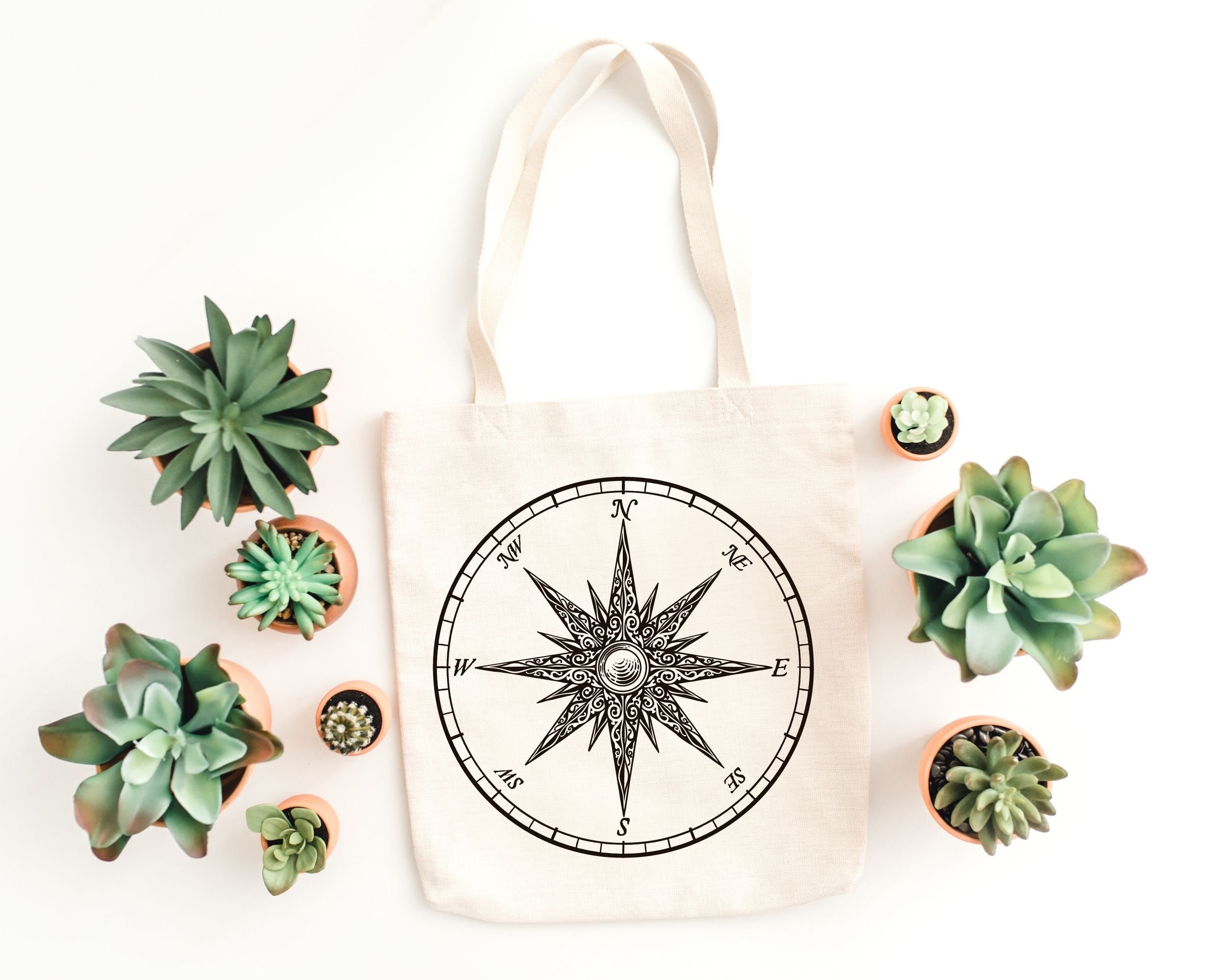 Compass Svg Anchor Svg Engraved Compass Marine Svg Floral - Etsy