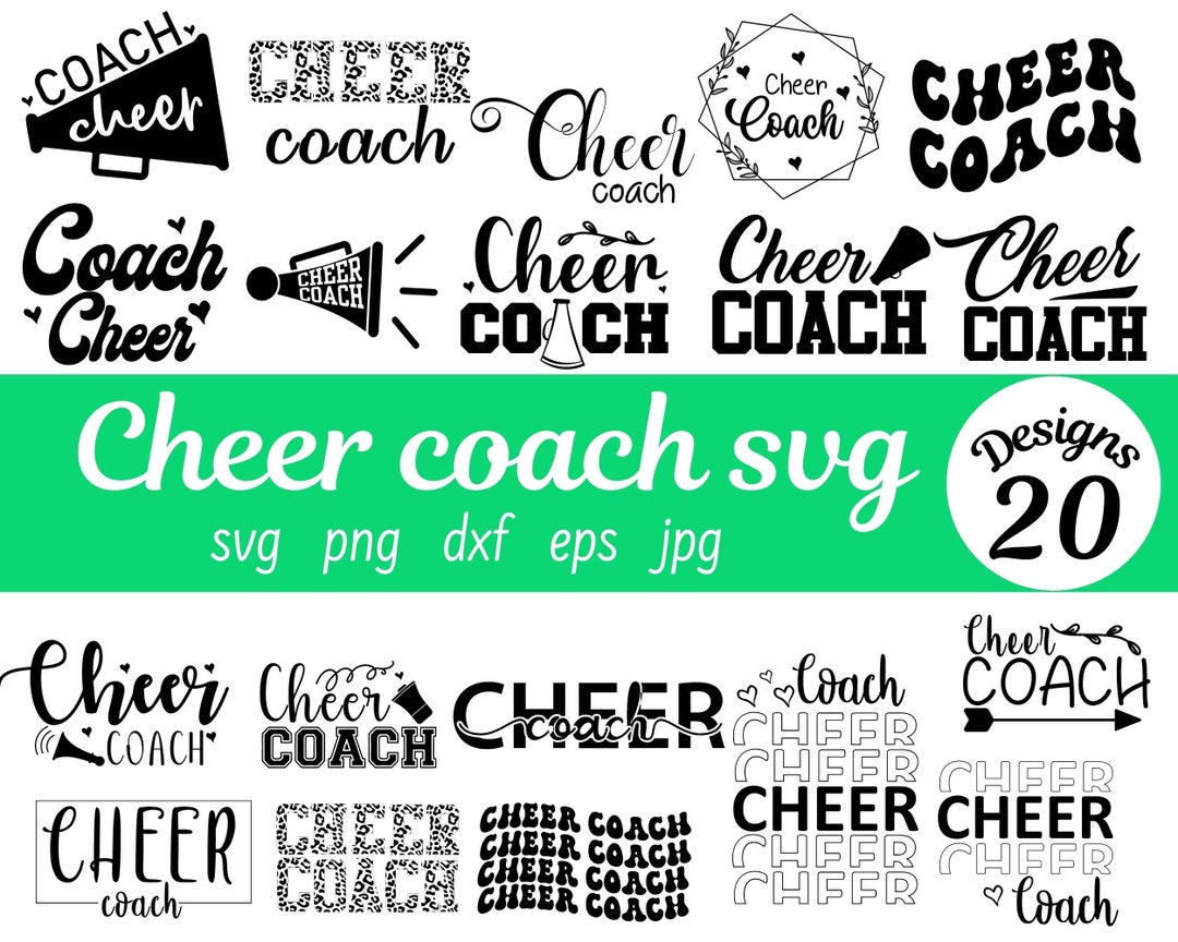 Cheer Coach Svg, Megaphone Svg, Smiley Face Svg, Cheerleader Svg, Cheer ...