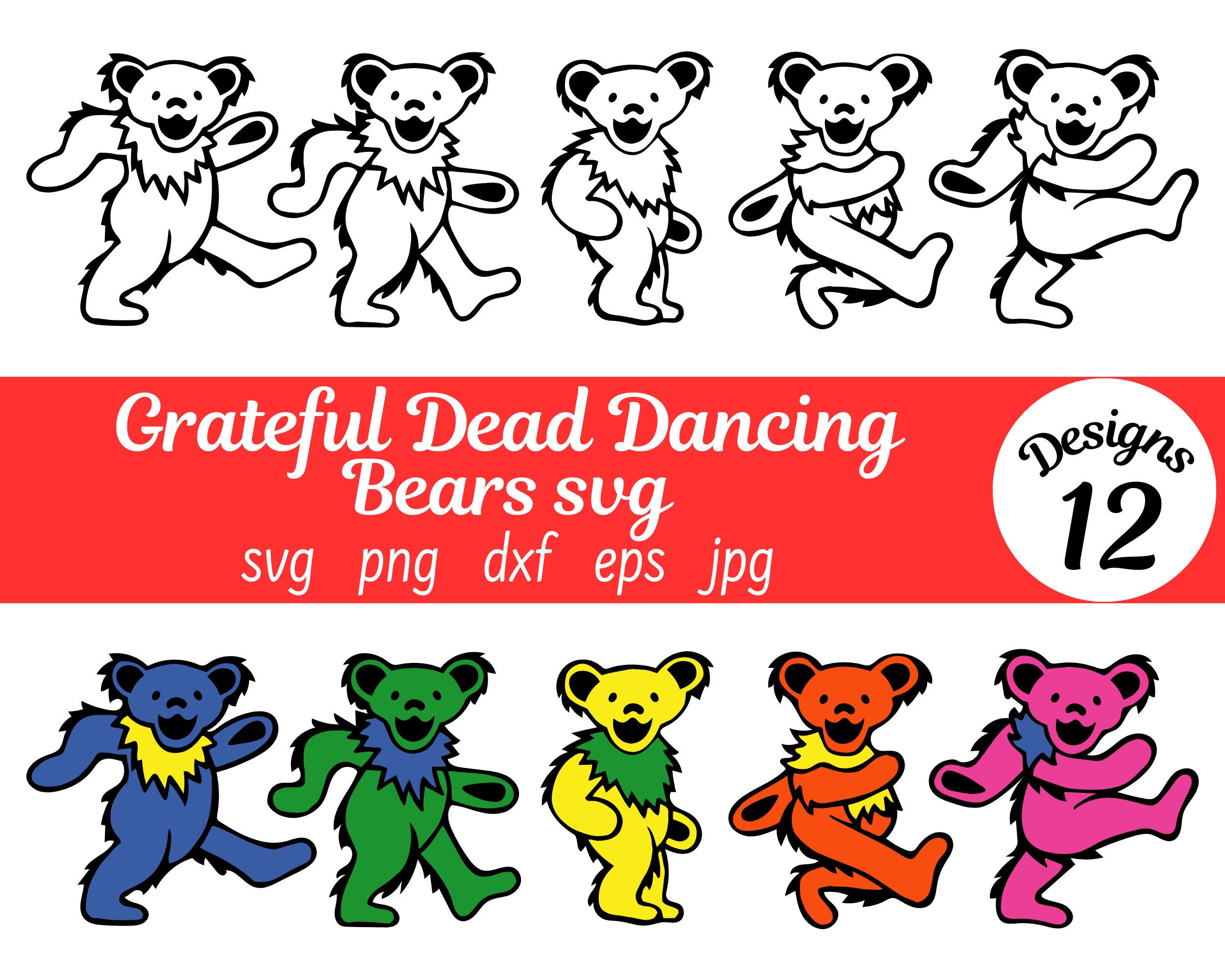 Grateful Dead Bears Vector