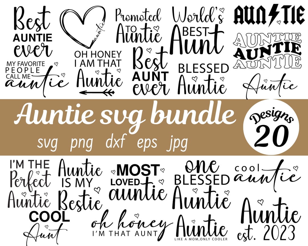 Auntie Svg, Auntie Saurus Svg, Aunt Svg, Boss Lady Svg, Cheer Aunt Svg ...