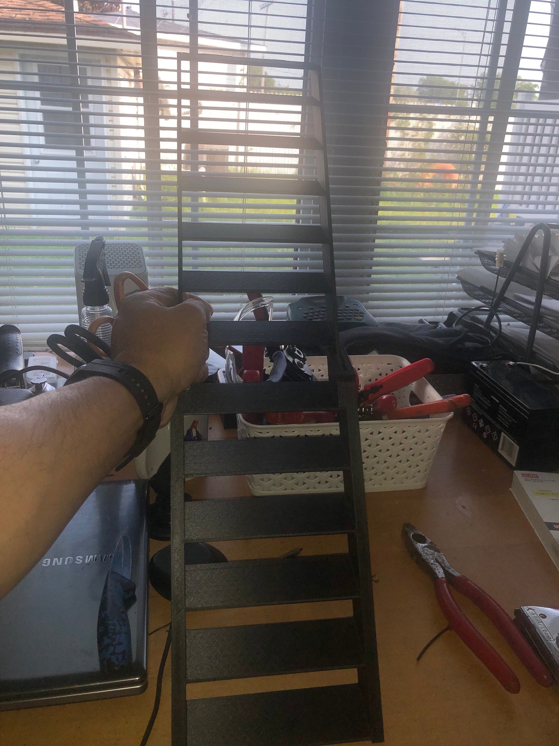 1/6 , Miniature Stairs, Dollhouse, Dollhouse Stairs and Double Rails ...