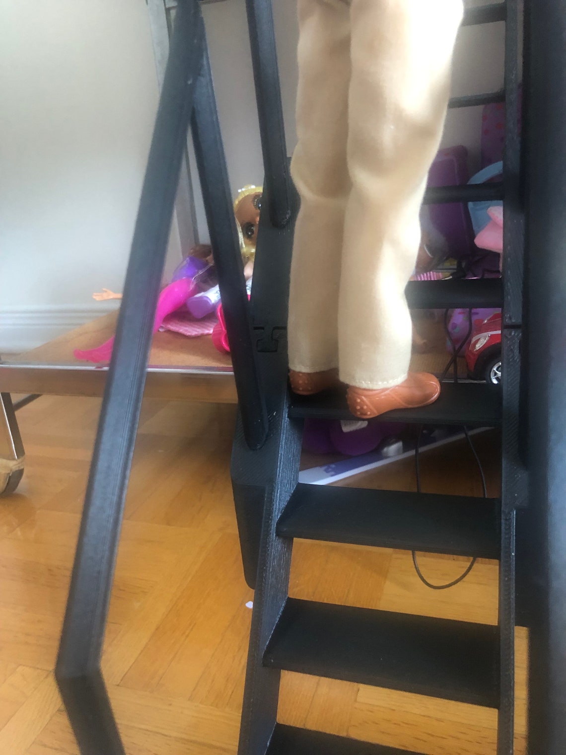 1/6 , Miniature Stairs, Dollhouse, Dollhouse Stairs and Double Rails ...