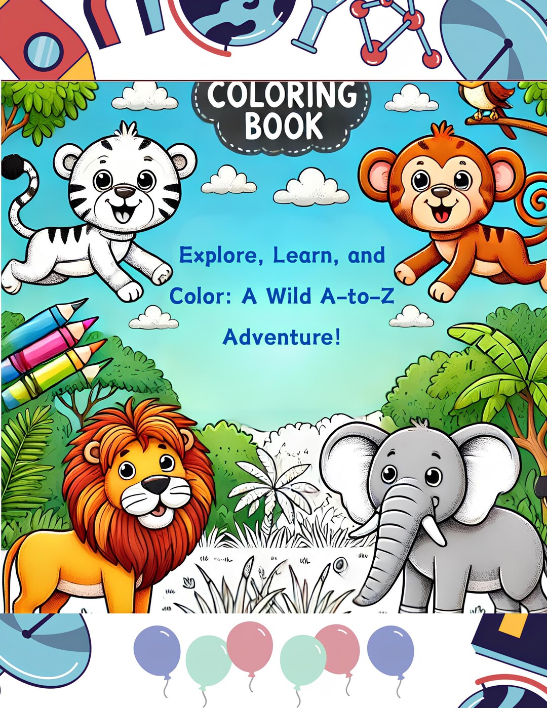ABC Animal Coloring Book for Kids, Printable Activity Pages, Fun ...