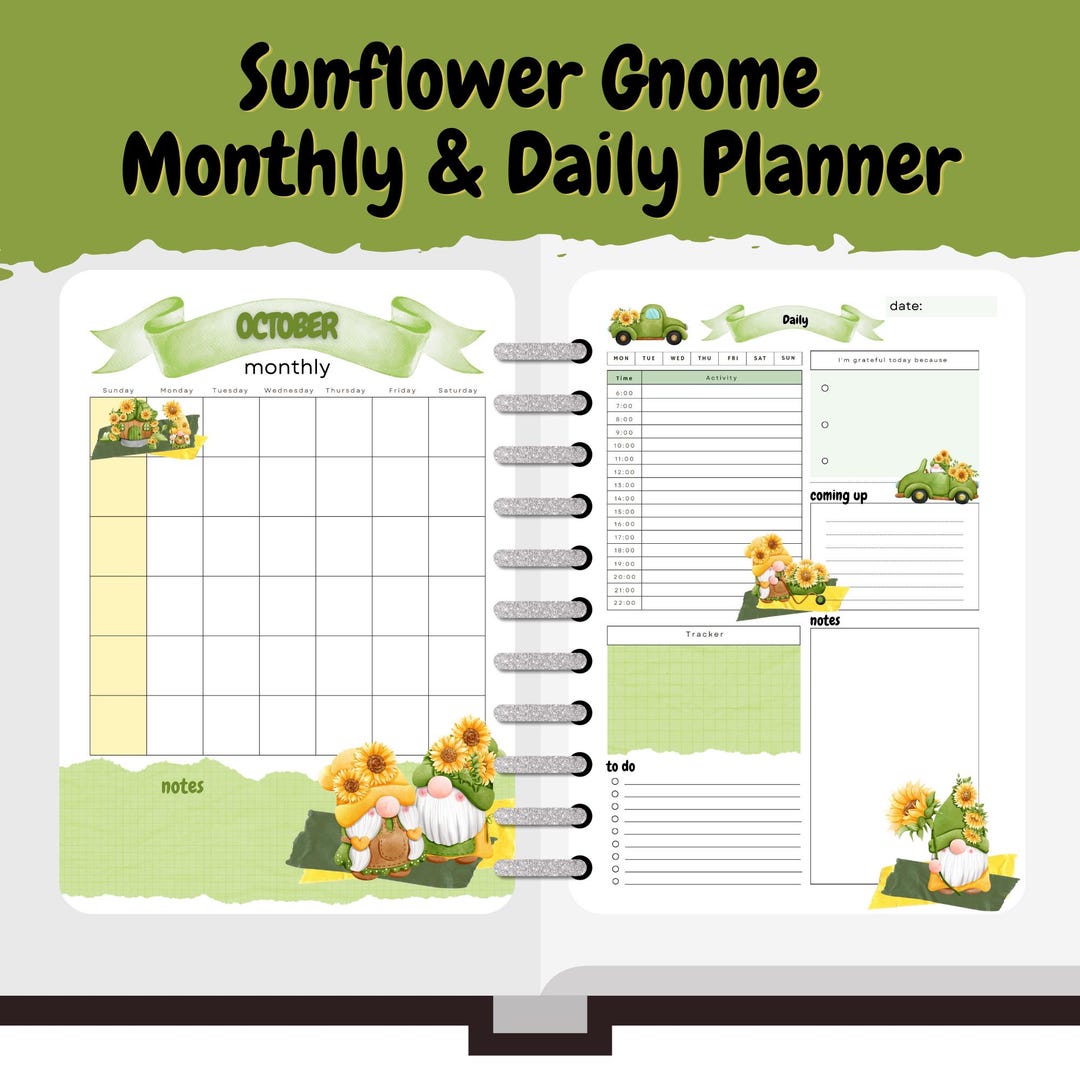 Done-for-you Decorated Monthly Autumn Planner Printable Daily Layout ...