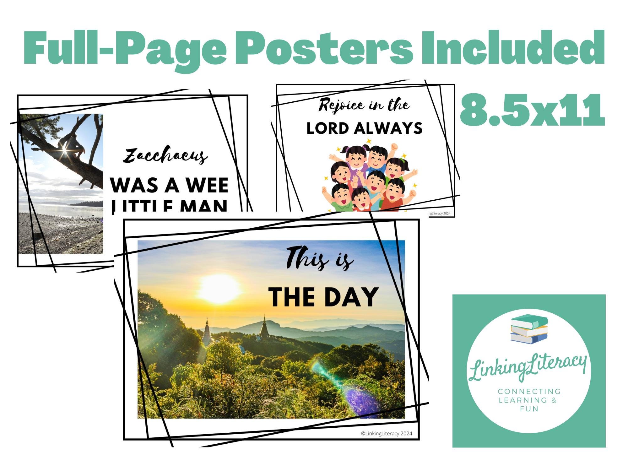 Part 2 Children's Bible Song Cards Visual for Sunday School or Home ...