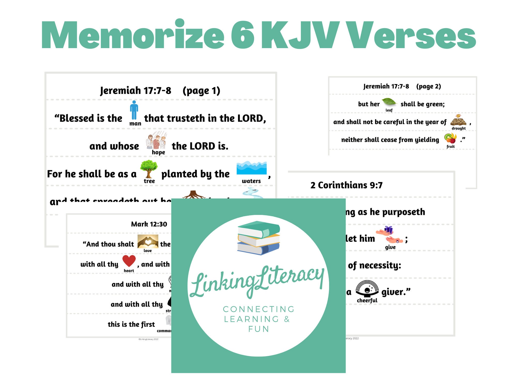 6 Bible Memorization Games for Six KJV Verses to Use in Sunday School ...