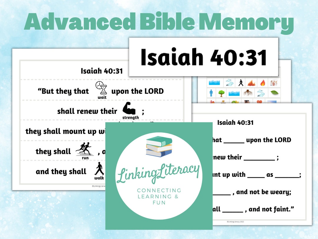 Bible Memorization Game (advanced) Sunday School or Homeschool Bible ...