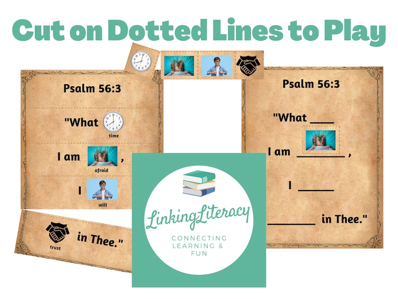 Bible Memory Game With Six KJV Verses - Downloadable, Printable Files ...