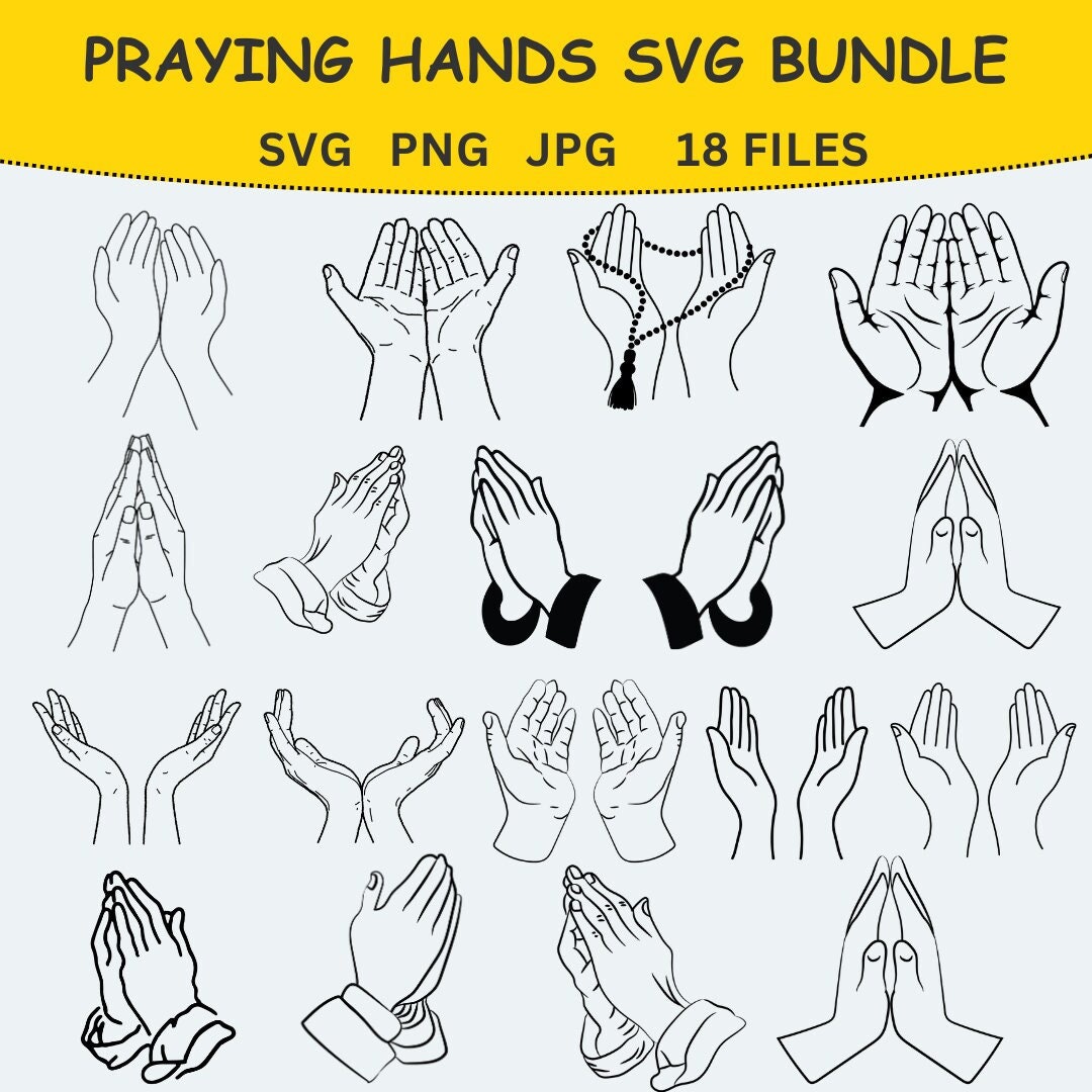 Arquivo Svg de Mãos Orando, Orações Svg, Clipart de Mão Orando, Ore ...