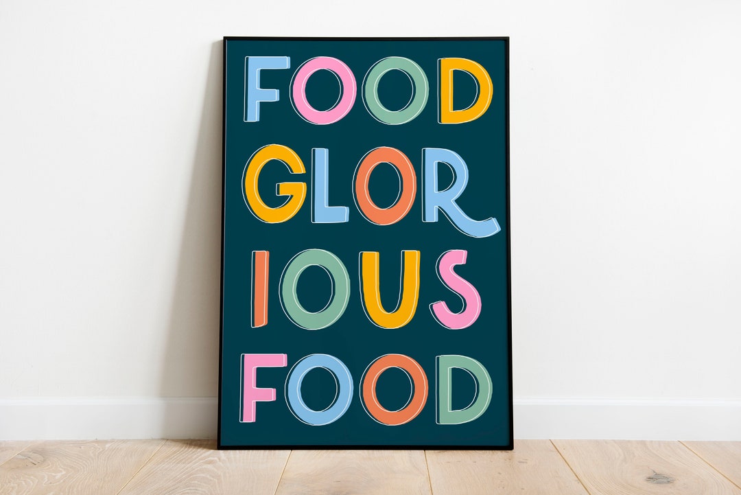 Food Glorious Food Oliver Twist Kitchen Quote Print Fun - Etsy
