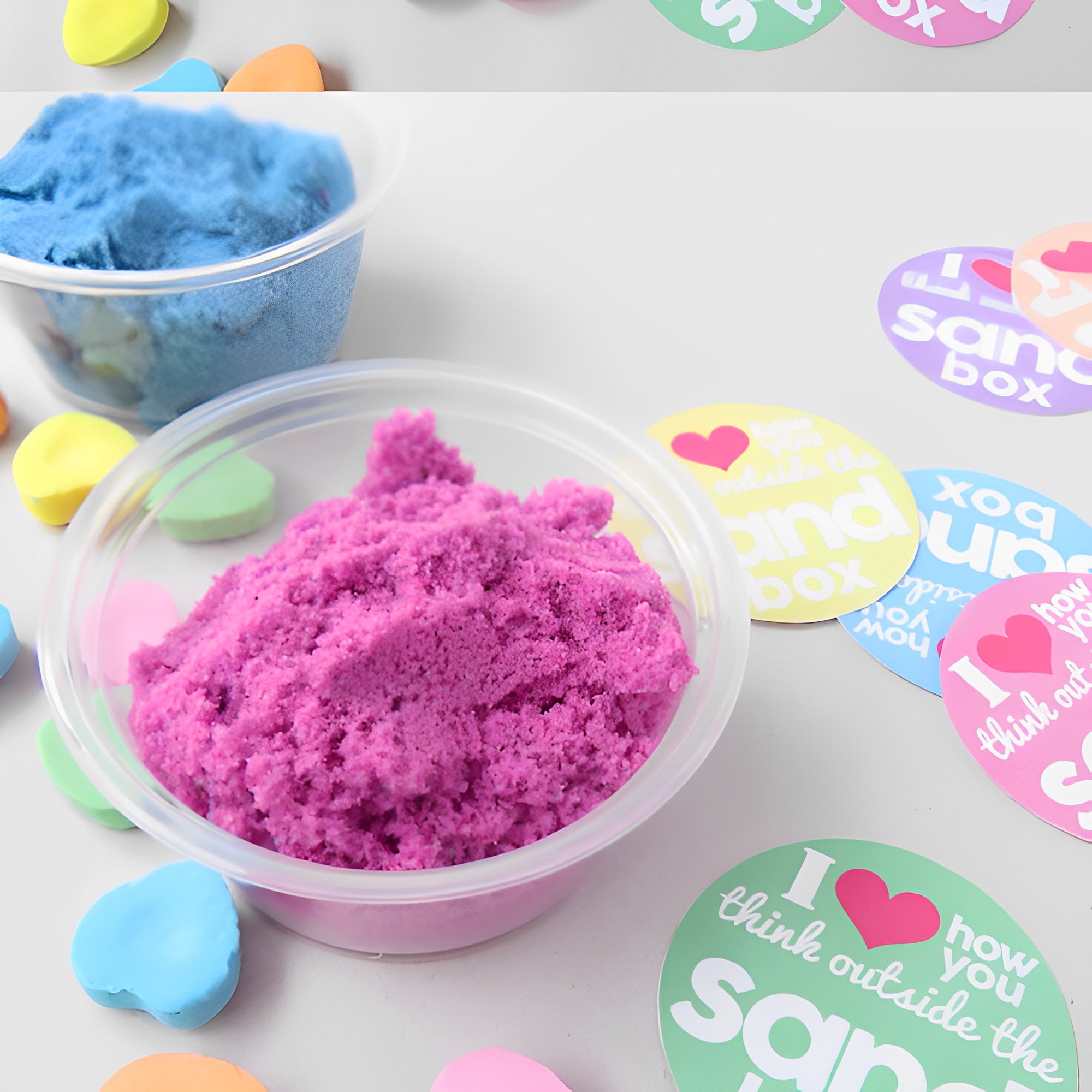 Kinetic Sand Valentine Label Sticker, DIY Valentine Card Printable ...