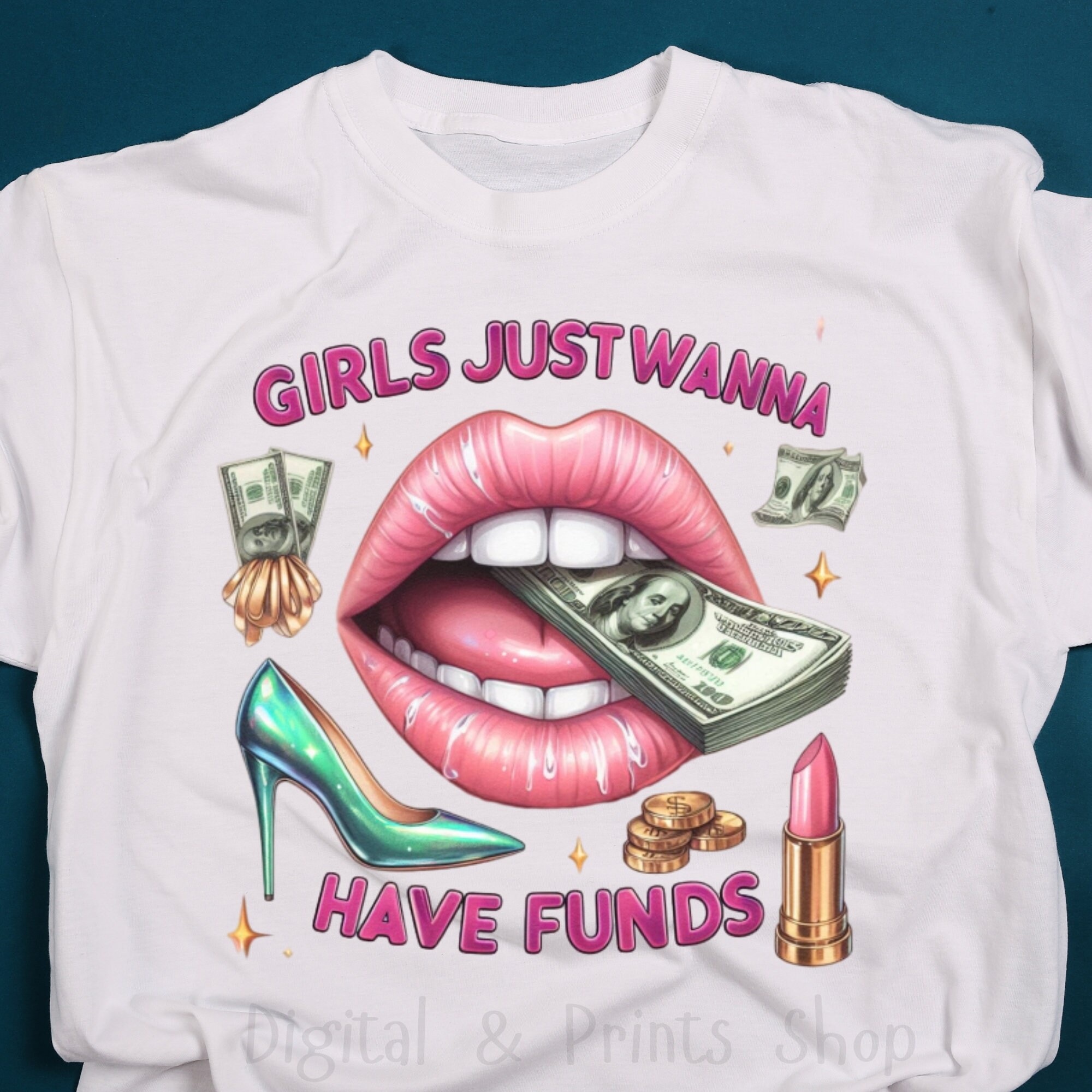 Girls Just Wanna Have Funds Png Sublimation Design, Business Girl Png ...