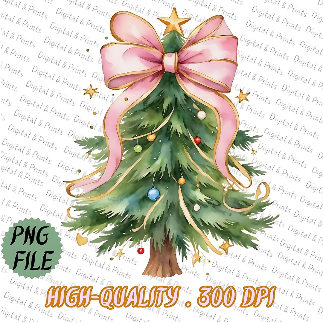 Coquette Glitter Christmas Tree Png, Merry Christmas Coquette Bow Tree ...