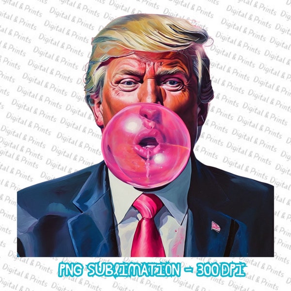 Trump Bubble Gum Png - Etsy