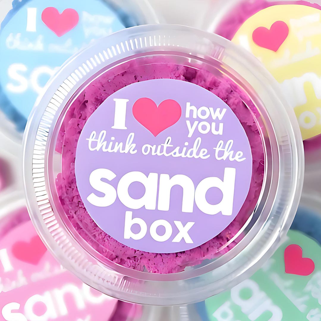 Kinetic Sand Valentine Label Stickers, DIY Valentine Card, Kids ...