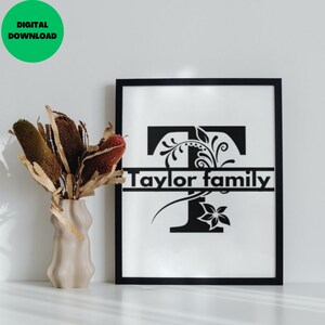 Split Monogram Bundle, Wedding Name Monogram, Floral Monogram, Floral ...