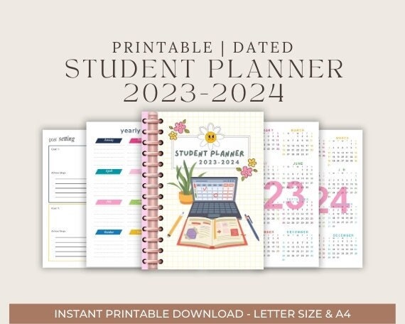 2024 Student Planner Printable Planner School Planner - Etsy