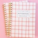 Checkered Notepad, Orange and Pink Checkered Stationery, Things to Do List, Trendy to Do List ...