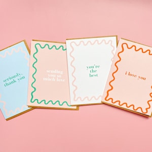 You're the Best Card, Squiggle Card, Trendy Thank You Card, Simple ...