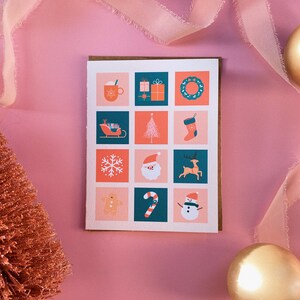 Variety Christmas Card Pack, Festive Cards, Fun Christmas Cards, Pink ...