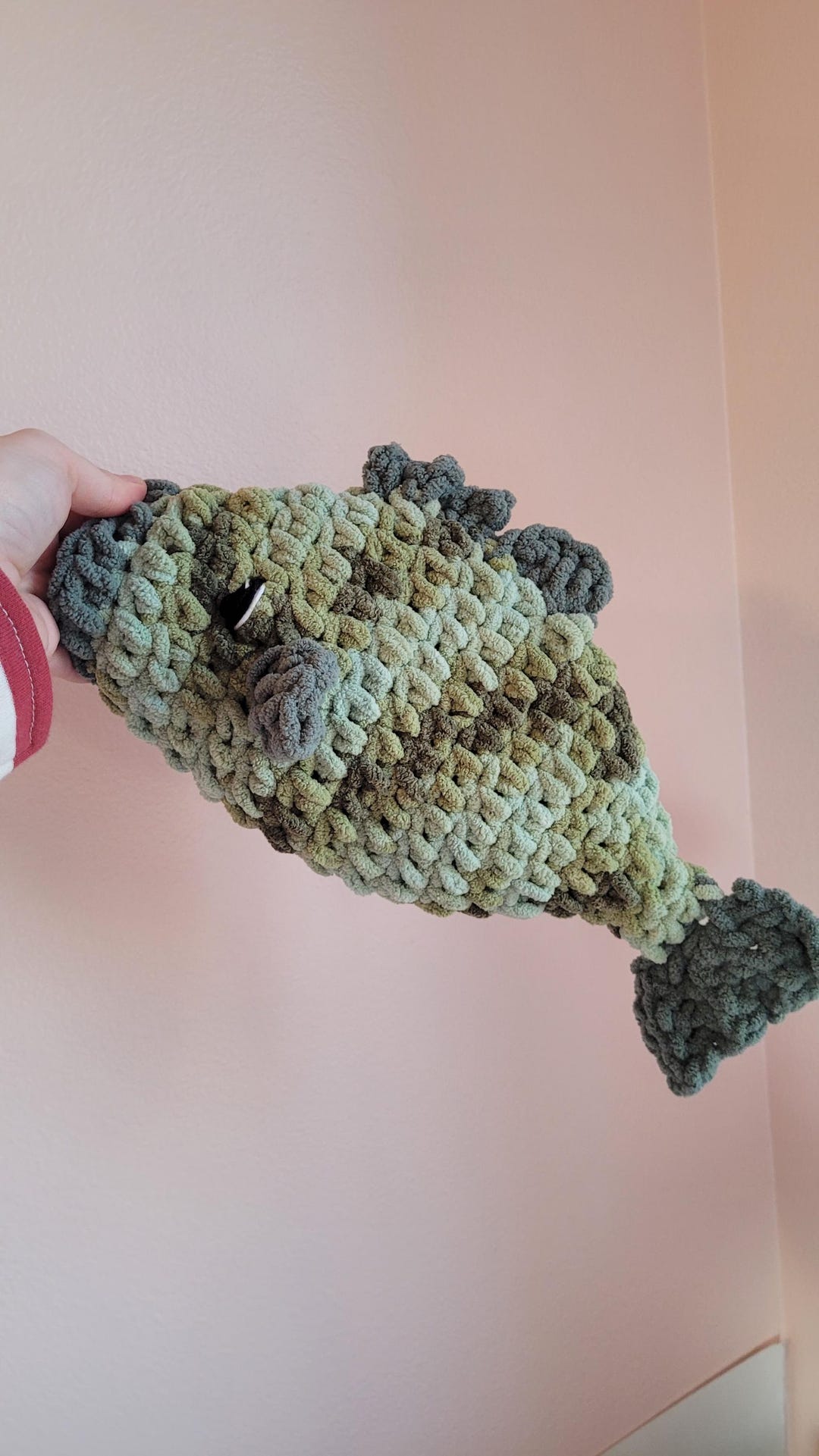 Bass Lovey Crochet Pattern- Fish Snuggler Crochet Pattern No Sew ...