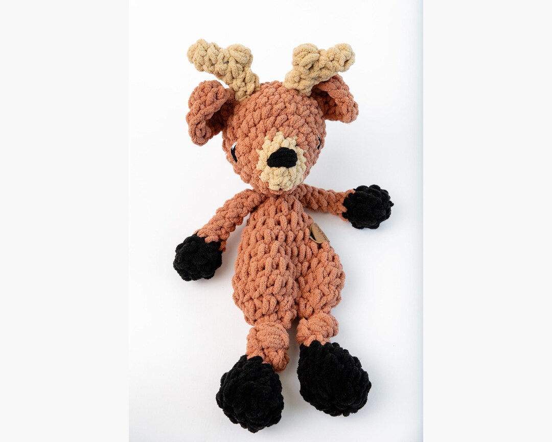 Crochet Deer Lovey Snuggler - Stuffed Animal - Security Blanket - Baby ...