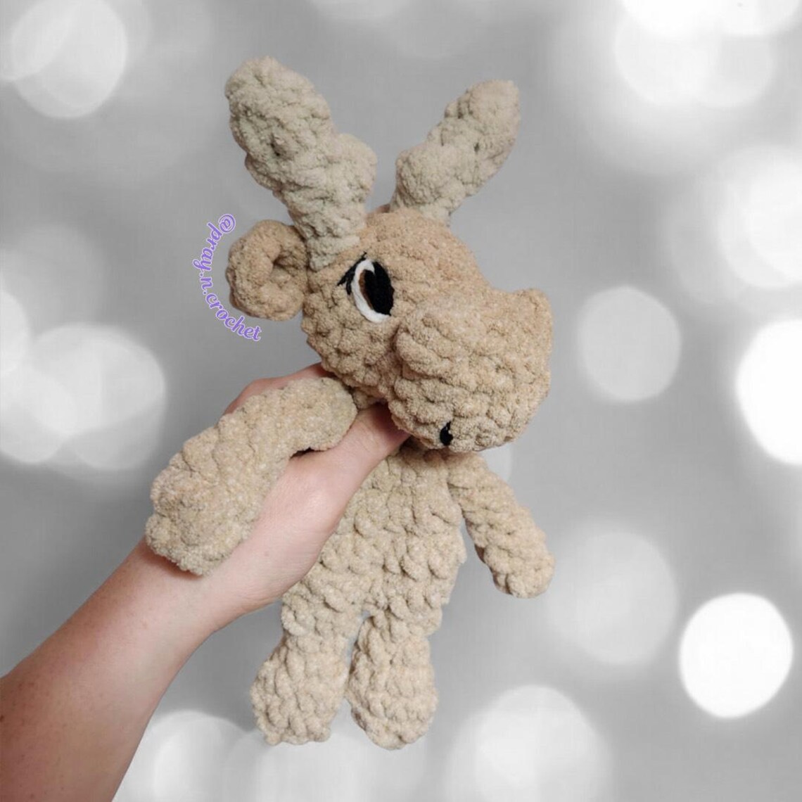 Moose Crochet Pattern- Woodland Lovey Amigurumi- Unique Snuggler ...