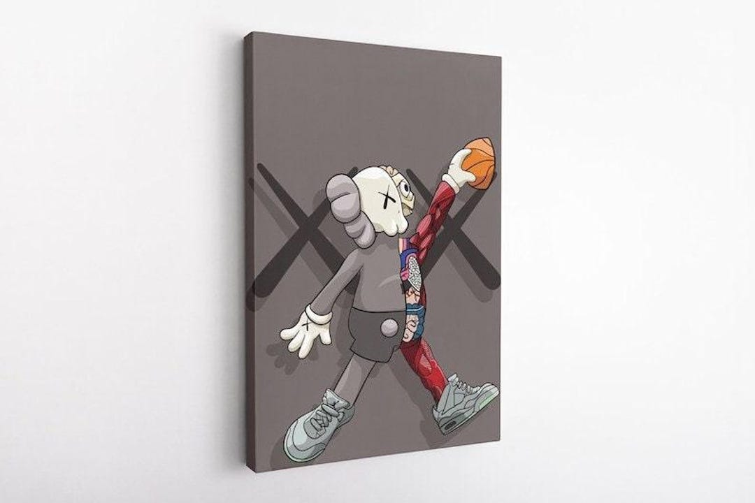 Hypebeast Kaws Robot Art, Hypebeast Canvas, Kaws Figure Wall Art ...