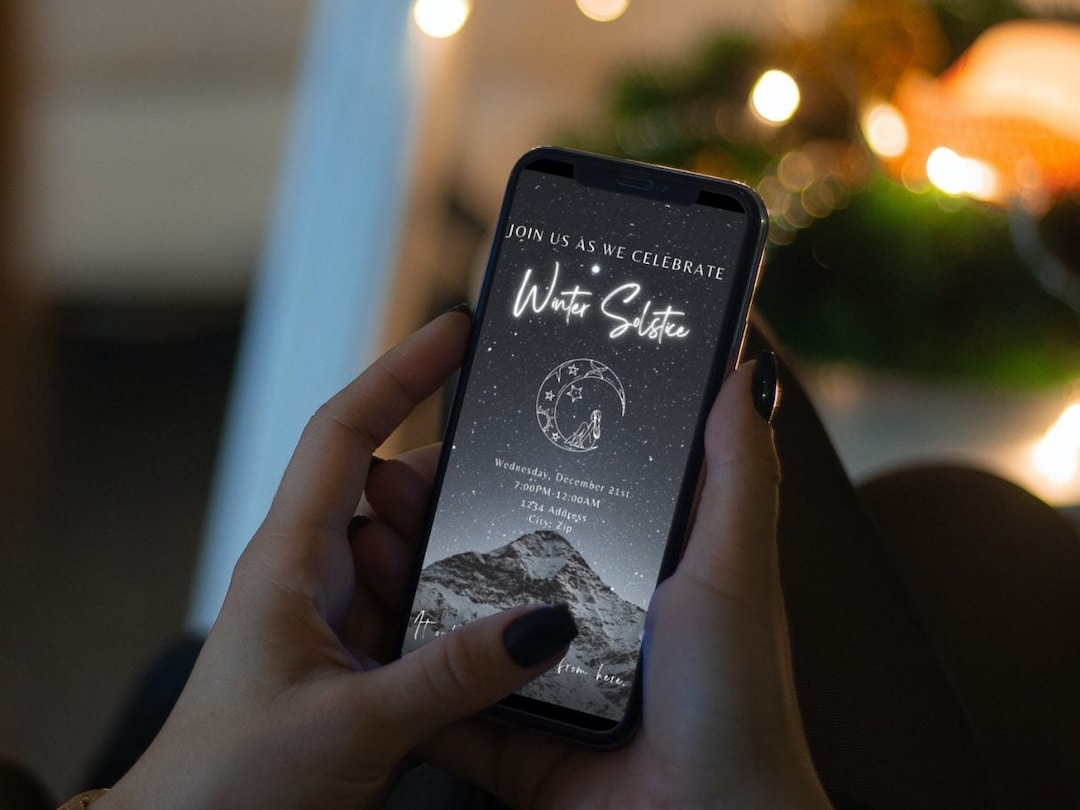 Editable Winter Solstice Celebration Invite | Winter Solstice ...