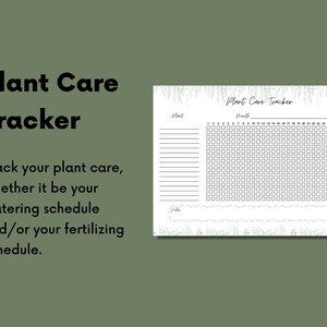 Plant Care Tracker | Digital Plant Tracker | Printable Plant Tracker - Etsy