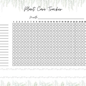Plant Care Tracker | Digital Plant Tracker | Printable Plant Tracker - Etsy
