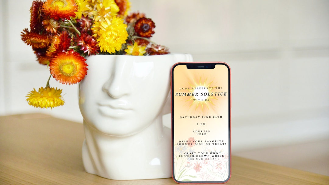 Summer Solstice Celebration Invitation | Summer Party Invite ...