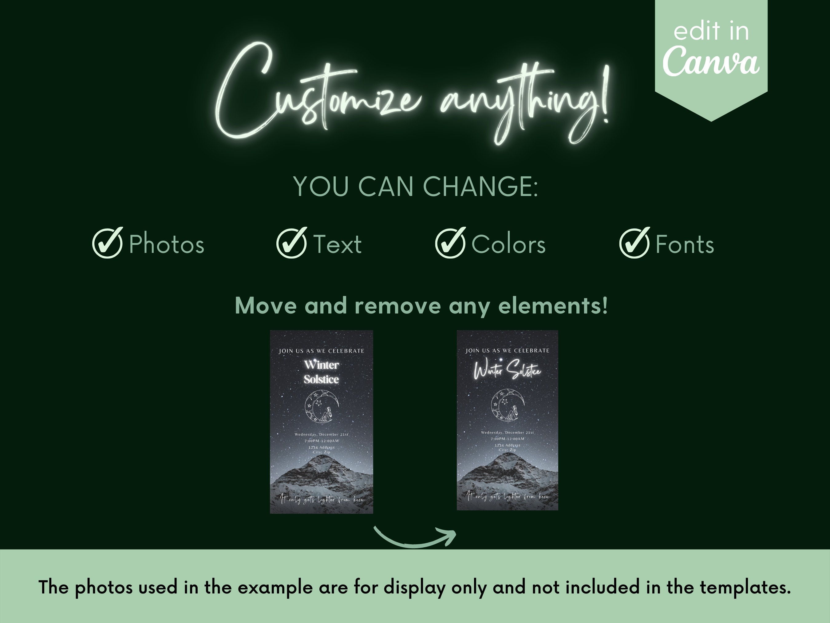 Editable Winter Solstice Celebration Invite | Winter Solstice ...