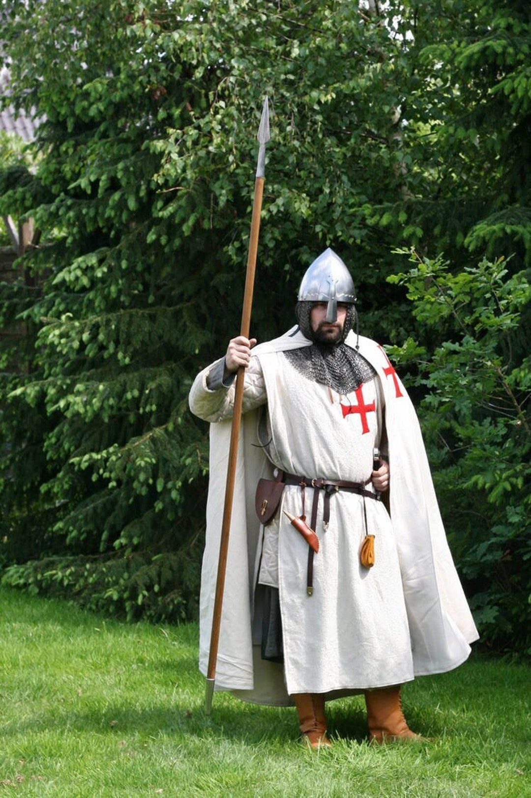 Medieval Red Cross Templar Knight Full Body Set Chain Mail - Etsy