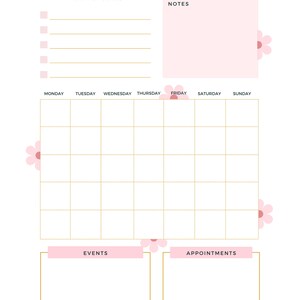 Digital Monthly Planner 12 Months Package, Downloadable Planner ...