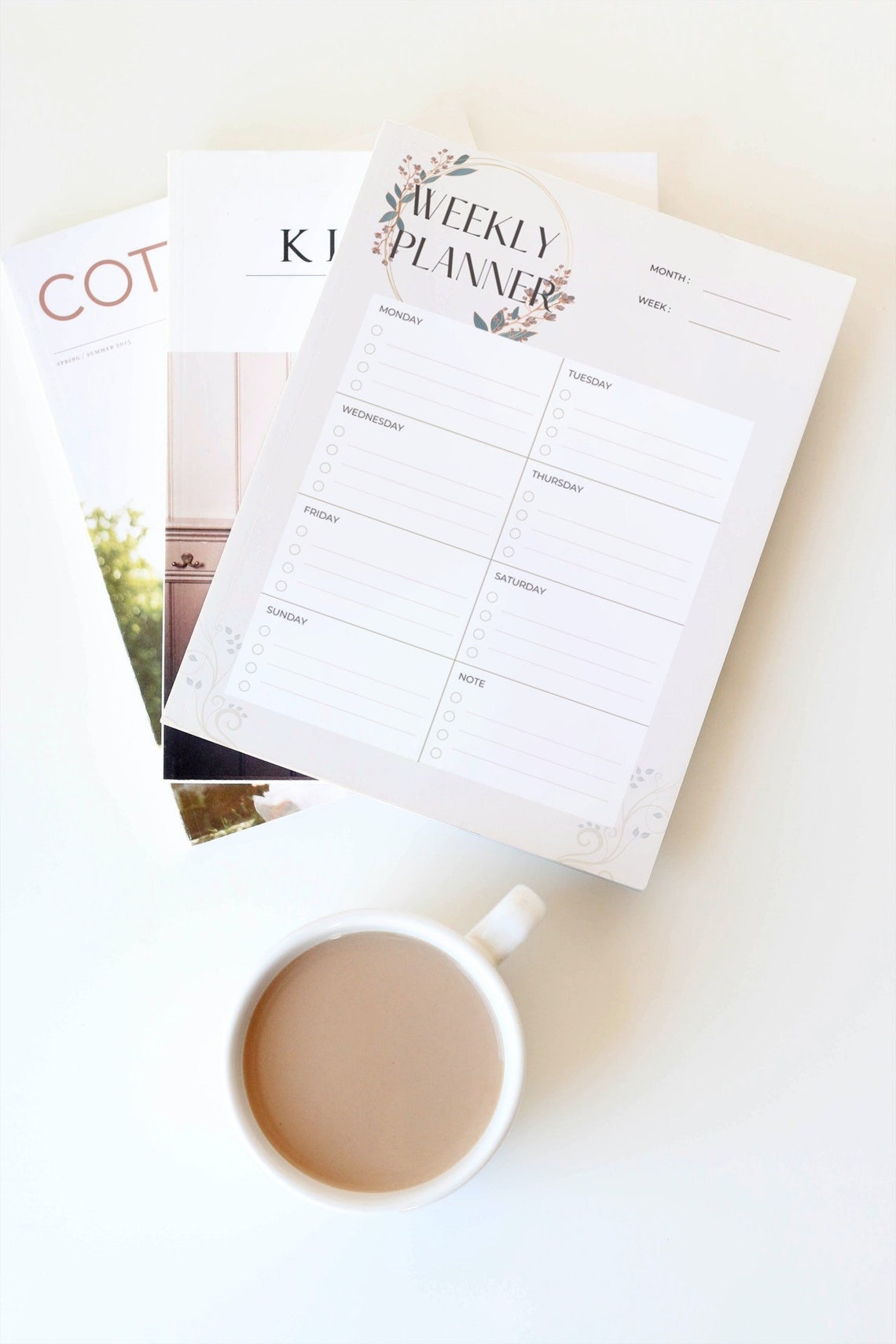 Digital and Printable Monthly and Weekly Planner - Etsy